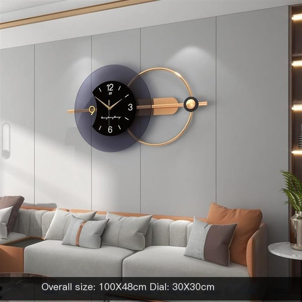 Cosmic Time - Modern Abstract Wall Clock with Geometric Accents ...